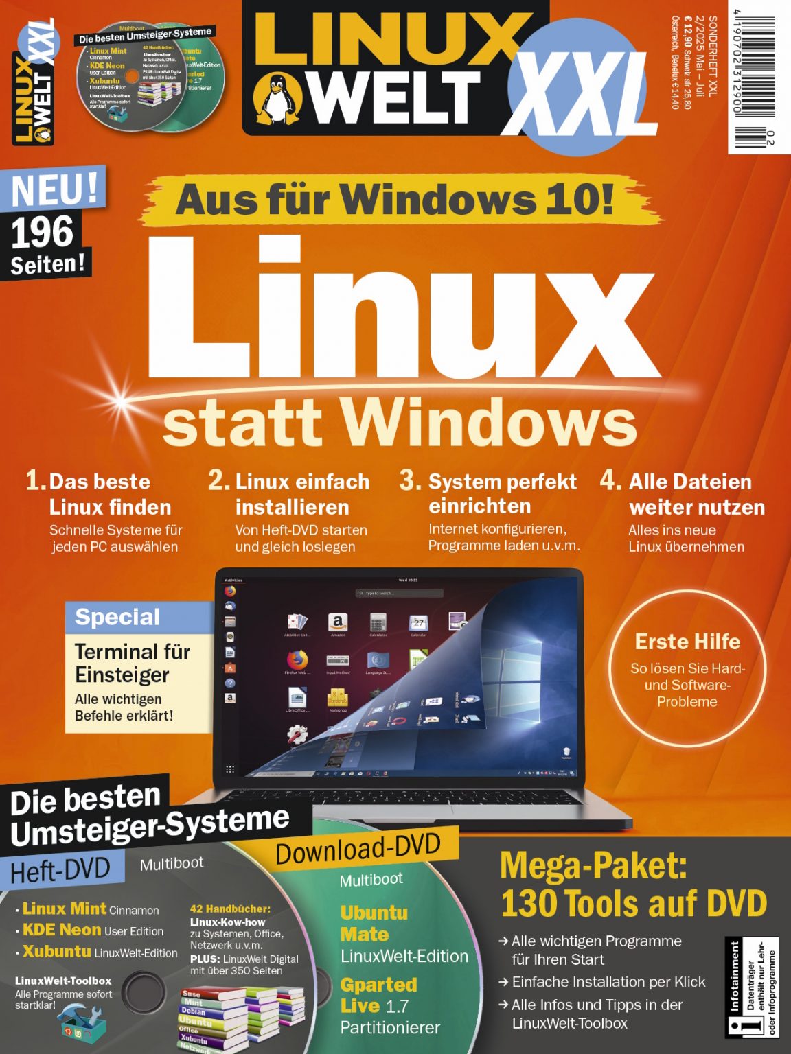 LinuxWelt XXL 2/2025 – Linux statt Windows – am Kiosk | IT Media Publishing